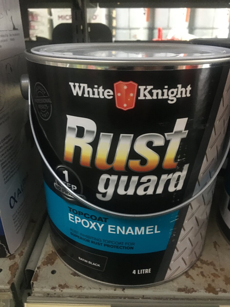 RustGuard Epoxy Enamel Satin Black 4L - Wynn Fraser