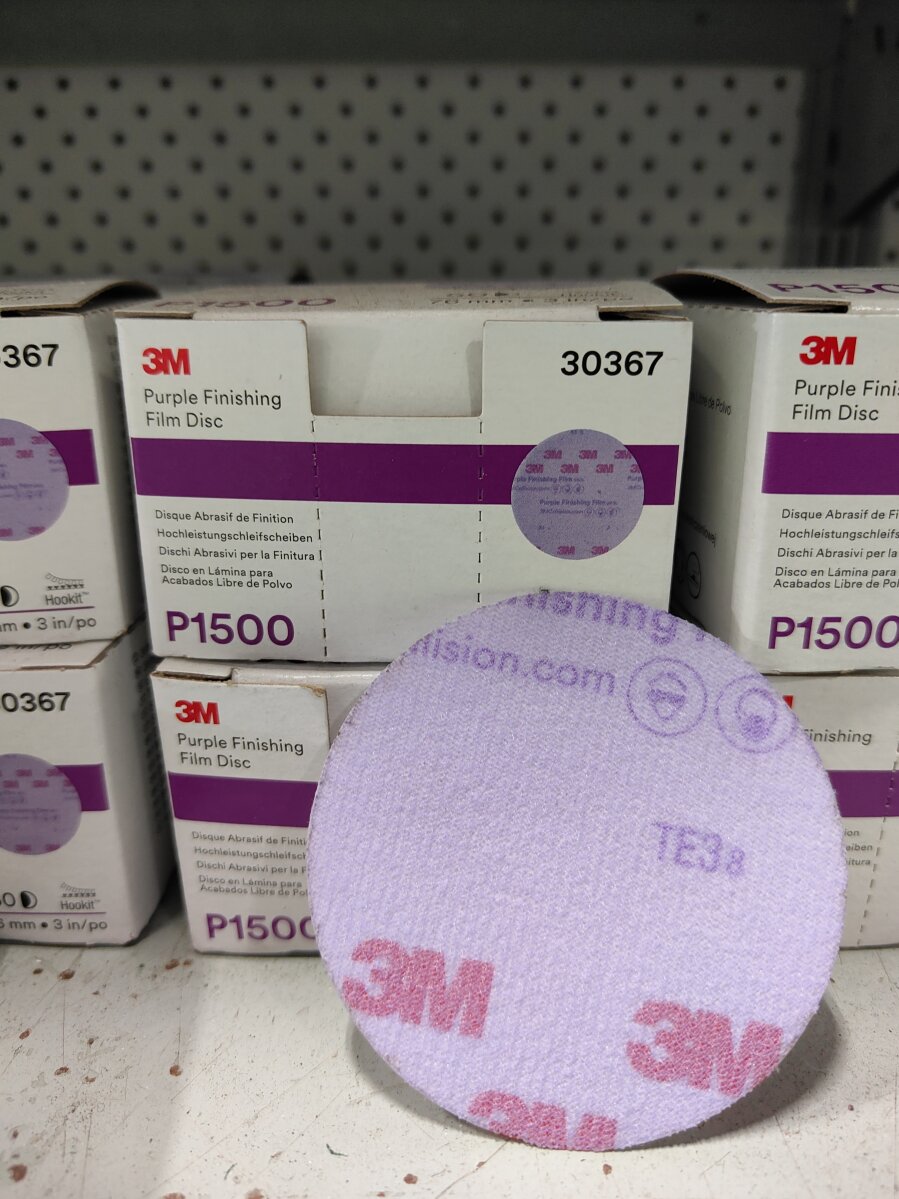 3M Purple Film Finish Disc P1500 76mm - Wynn Fraser