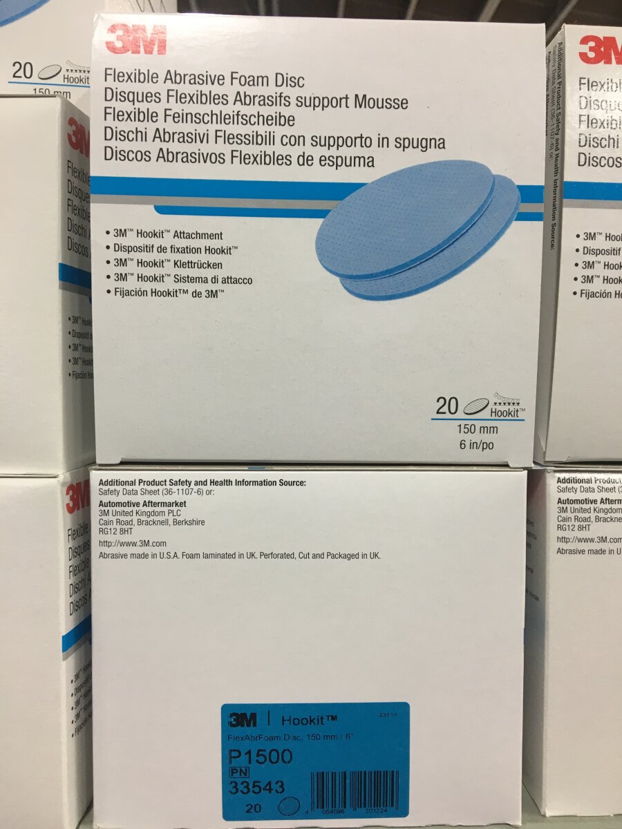 3M Flex Foam Disc P1500 150mm - Wynn Fraser