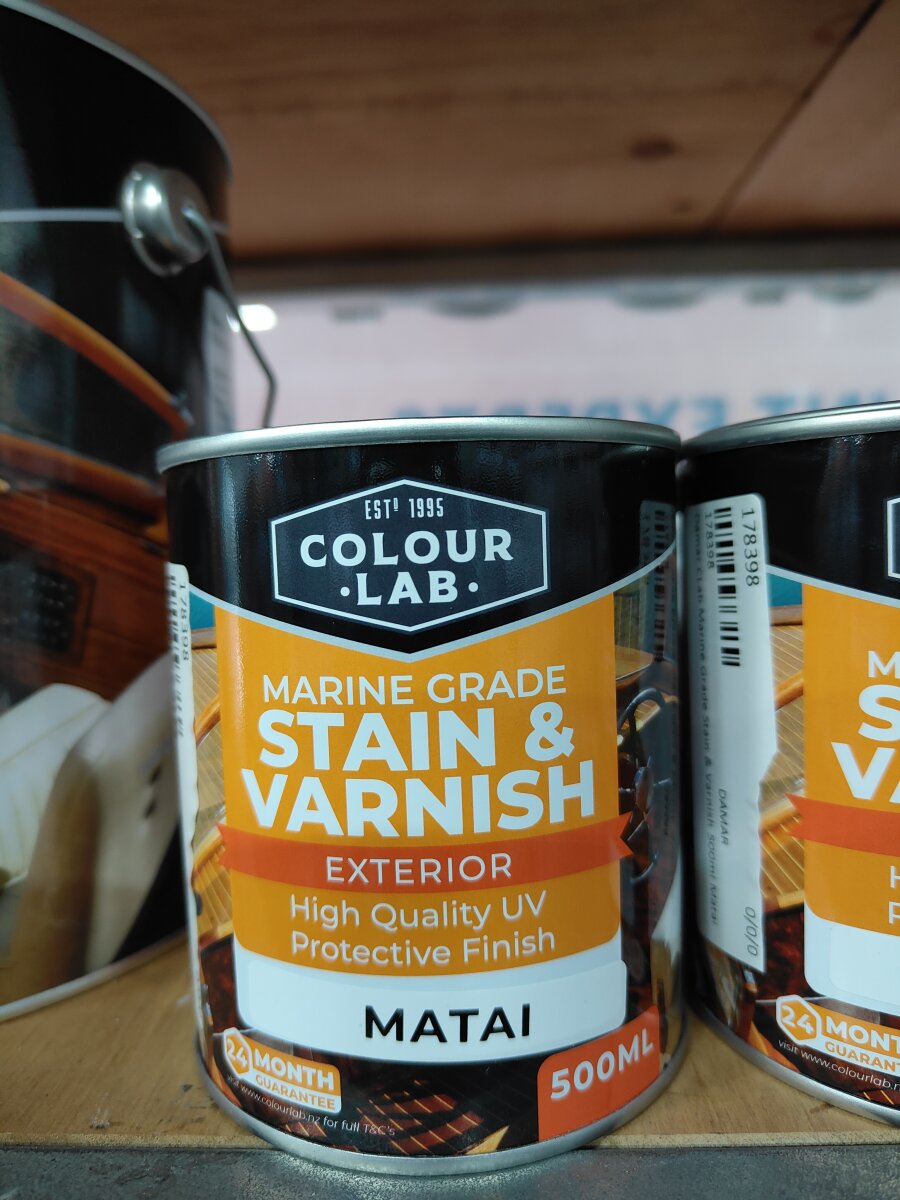 Damar CLab Marine Grade Stain & Varnish 500ml Matai - Wynn Fraser