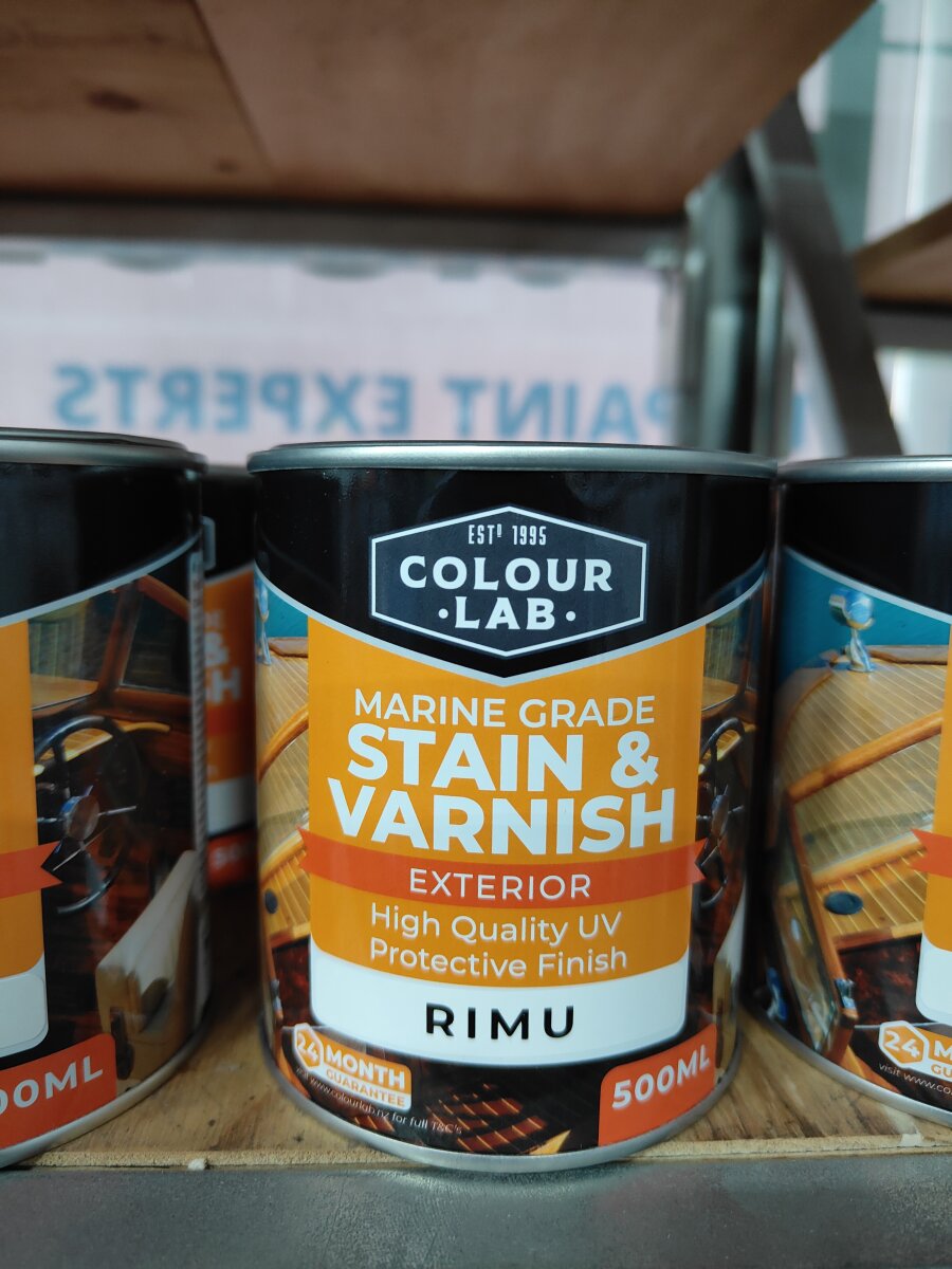 Damar CLab Marine Grade Stain & Varnish 500ml Rimu - Wynn Fraser