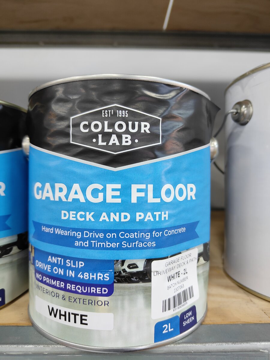DAMAR CLab Garage Floor Deck & Path White 2L - Wynn Fraser