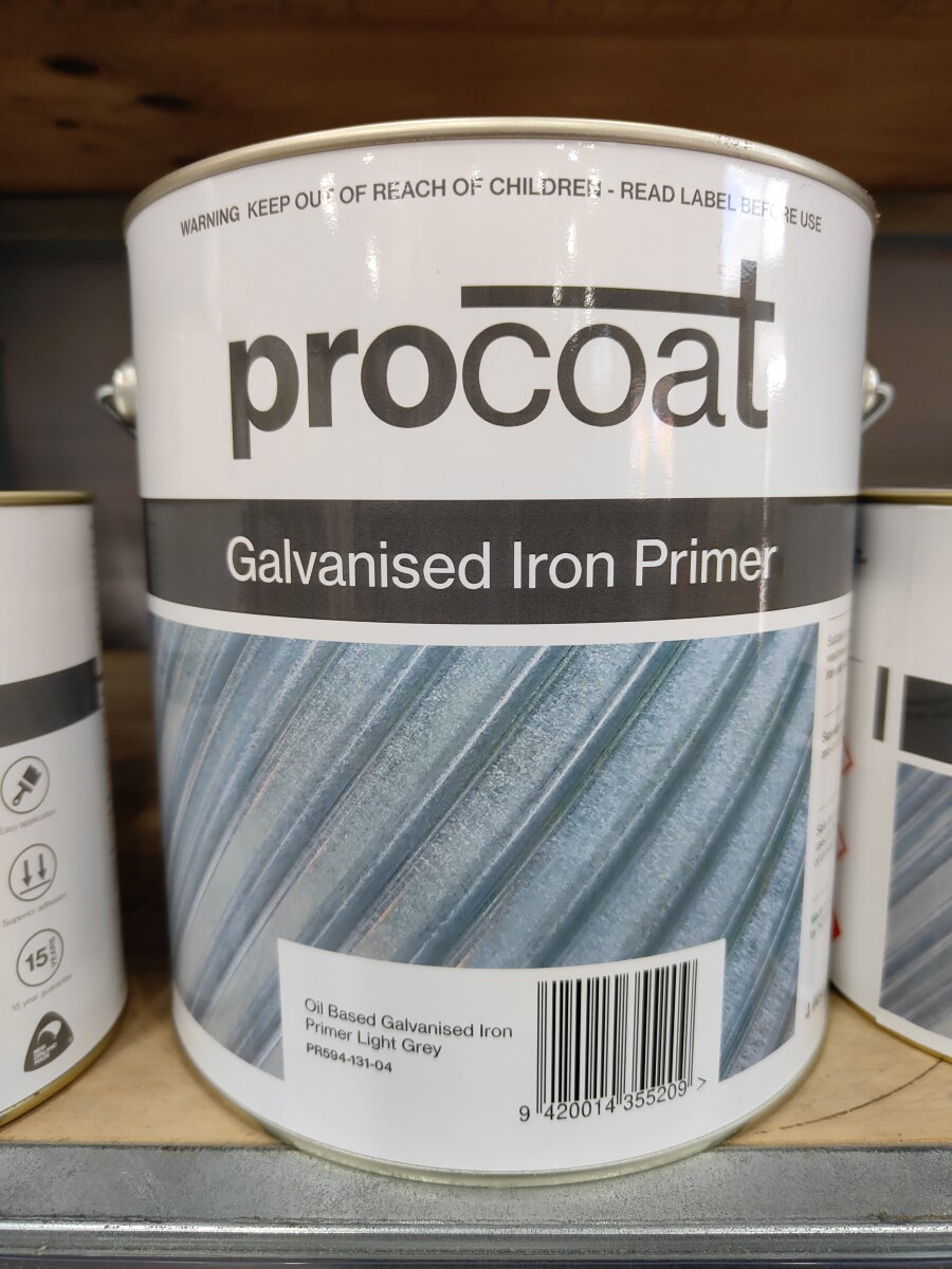 Procoat Galvanised Iron Primer Oil 4L - Wynn Fraser